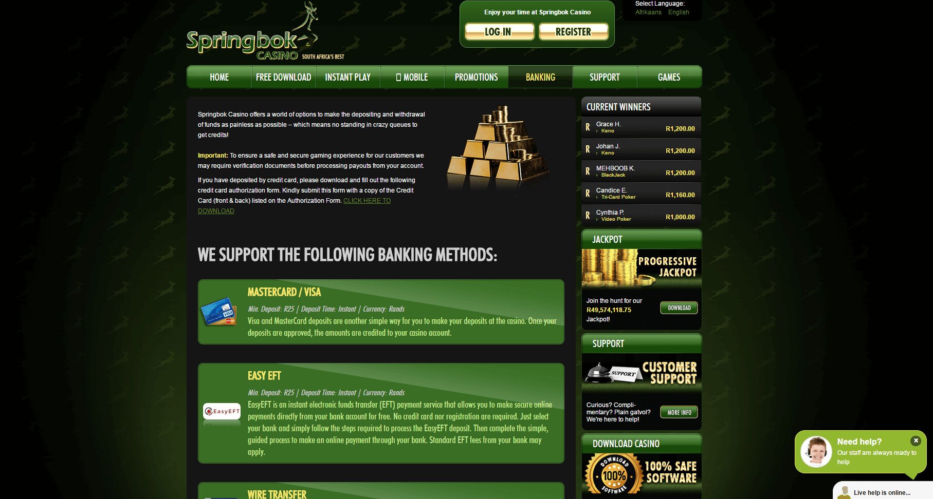 Springbok Casino Review - Are They a Reliable Casino in 2024?